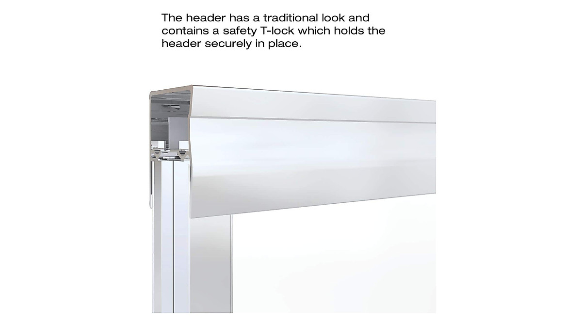 Basco Classic Sliding Shower Door - Sleek Silver Design