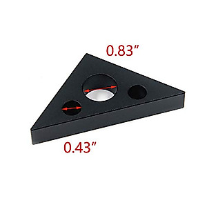 T Tulead Carpenter Square Triangle Ruler Aluminum Alloy Woodworking Ruler 45 Degree Woodworking Square Measurement Tool Black