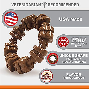 Nylabone Power Chew Textured Dog Chew Ring Toy - Tough and Durable Dog Chew Toy for Aggressive Chewers - Indestructible Dog Toys for Aggressive Chewers - Flavor Medley, X-Large/Souper (1 Count)