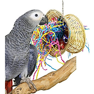 Bonka Bird Toys 1870 Foraging Butterfly Bird Toy Cages Birds Parrot Natural Conure Cockatiel. Quality Product Hand Made in The USA.