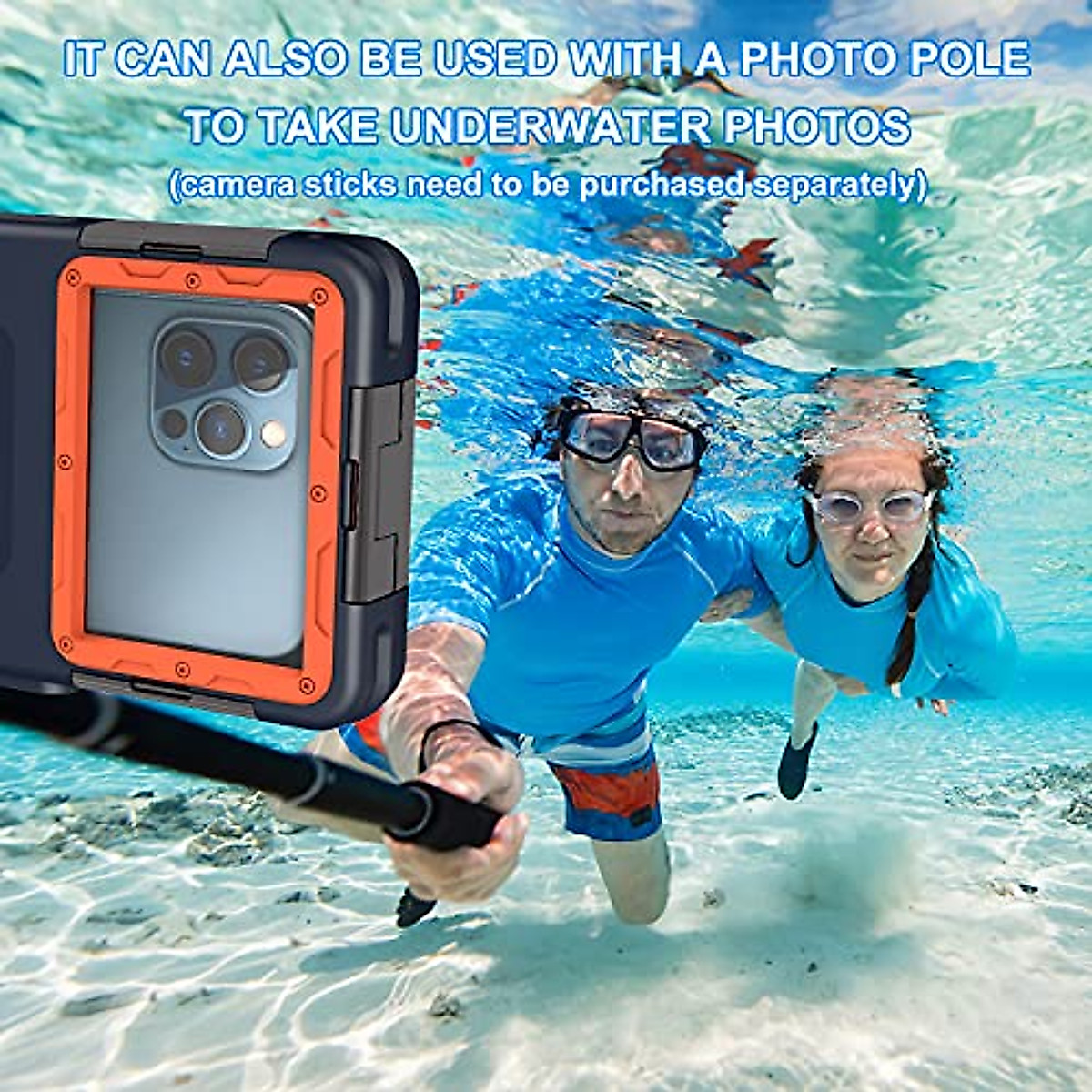 Professional Diving Upgrade Waterproof Protective Case, Outdoor Swimming Snorkeling Surfing Underwater Photo Video Housing for iPhone Galaxy Huawei OnePlus LG Motorola Google Series Smartphones