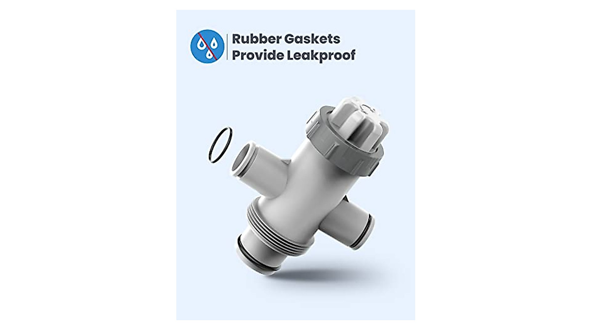 POOLHACKER Dual Split Hose Plunger Valve for Above Ground Pools