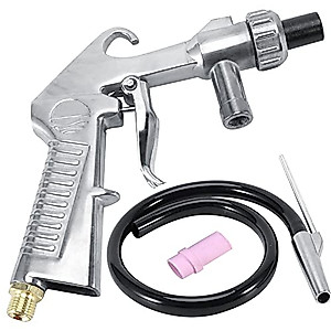 Jewboer Sand Blaster Gun,Sand Blasting Guns Sandblaster Kit for Sandblasting Cabinet Abrasive Media Blaster with Ceramic Nozzles Tip