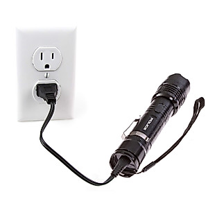 Police Stun Gun 1158 - Aluminum Series 59 Billion Rechargeable with LED Tactical Flashlight