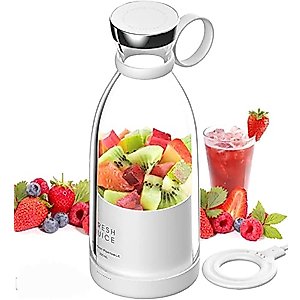 Personal Blender, Portable Blender, Battery Powered Blender and Smoothie Maker (White)