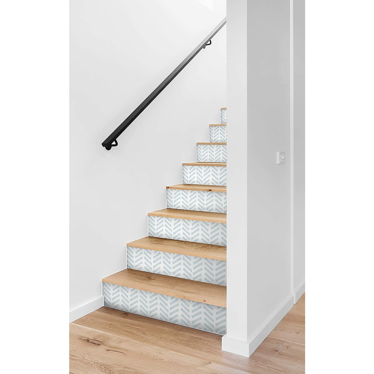 NextWall Mod Chevron Peel and Stick Wallpaper (Sky Blue)