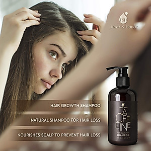 Caffeine Hair Loss Hair Growth Shampoo, Volumizing Thinning Hair with Natural and Healthy Ingredients