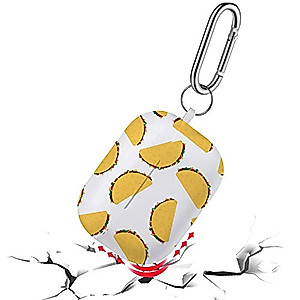 Art-Strap Protective Case, Compatible with AirPods Pro - Shockproof Soft TPU Gel Case Cover with Keychain Carabiner Replacement for Apple AirPods Pro (Tacos Mexican Food)