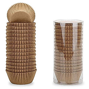 Gifbera Natural Cupcake Liners Standard Baking Cups 400-Count, Unbleached No Smell Paper