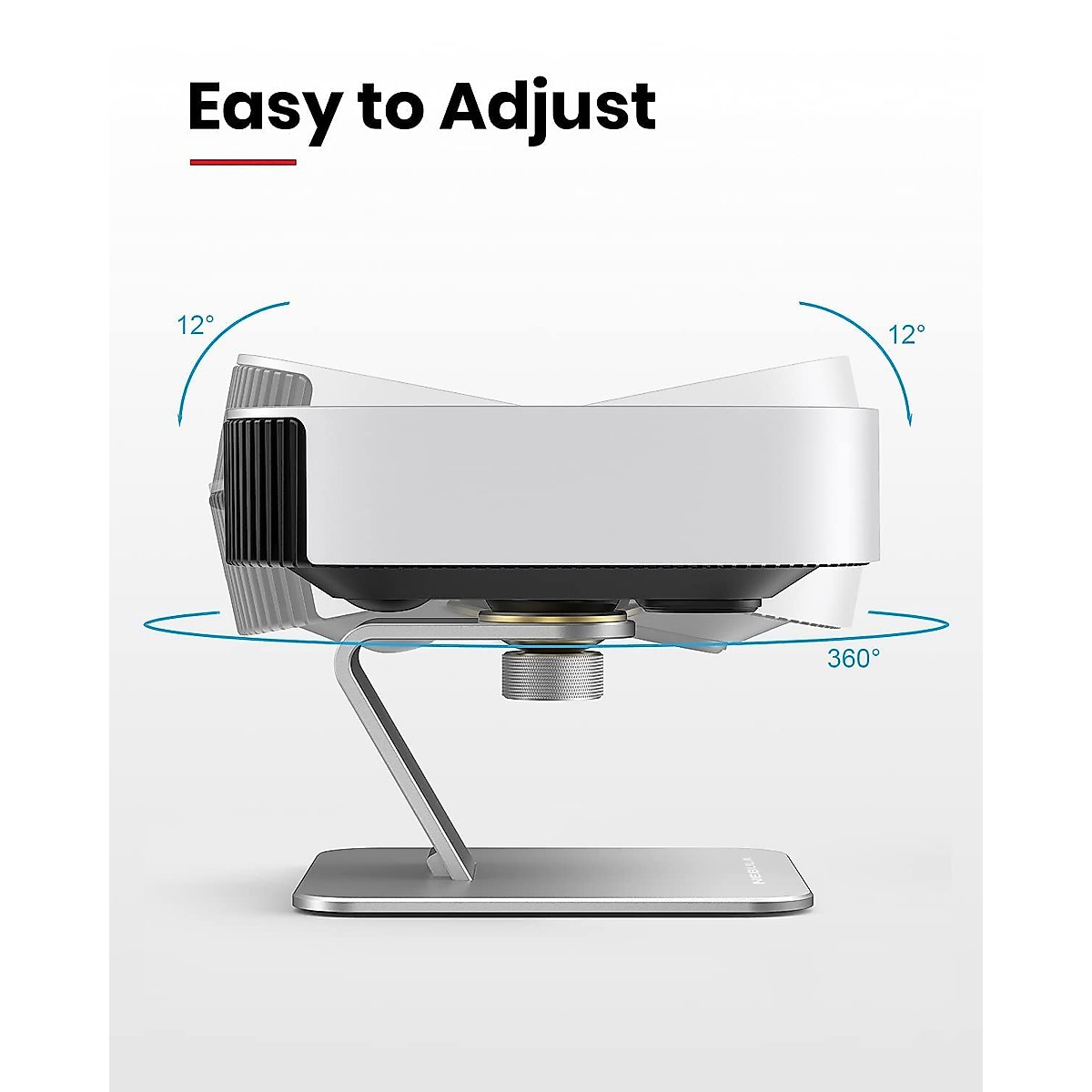 Nebula Capsule II Smart Mini Projector with Nebula Desktop Stand for Projectors, 360° and Height Adjustment