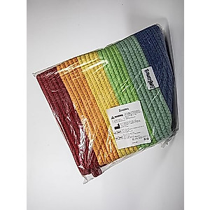 Zooawa Rainbow Storage Cotton Rope Baskets for Baby Room|Rainbow Baskets for Classroom | Baby Laundry Basket for Nursery Storage|Toy Baskets Organizer for Baby Rainbow Nursery Decor,14" x 12"