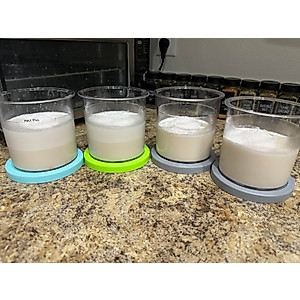 Pints for Ninja NC301 CREAMi Ice Cream Maker,for Ninja NC299AMZ NC300 & NC301 Creami Deluxe Pints 4 Pack 16oz Creamy Icecream Containers Cups Jars Tubs Canisters Set, Compatible with Ninja Ice Creami