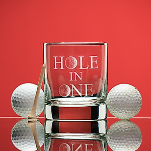National Etching Hole in One Golf Whiskey Glass