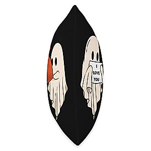 Valentine Spooky Cute I Love You Ghost Heart Gift Cute Valentine Love Ghost Throw Pillow, 16x16, Multicolor