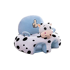 Rehomy Baby Floor Seat Learn to Sit Lounger Cover Cute Plush Baby Learning Sitting Chair Cover for Infants Toddler (Only Cover, No Filling)