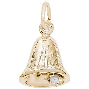 Rembrandt Charms Bell Charm, Gold Plated Silver