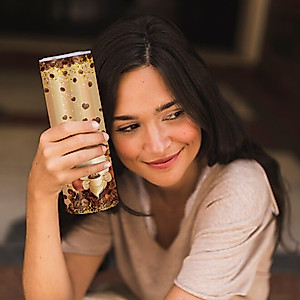 MoYueno Elf Coffee tumbler gift, Slim Gnome Tumbler with Lid & Straw & Brush, Elf Coffee Mugs for coffee Lovers, Elf Coffee Gift for Birthday, 20 Oz