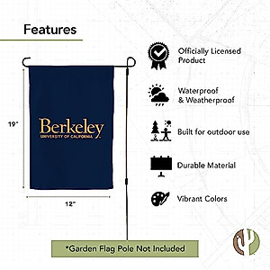 University of California Berkeley Garden Flag Golden Bears Cal UC Banner 100% Polyester (Design K)