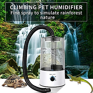 Reptile Humidifier 4L Adjustable Fog Volume Mister Fogger with Extension Tube/Hose Tank Fogger for Reptiles/Amphibians/Herps