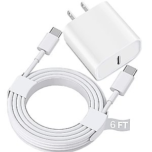 USB C Fast Charger for iPad Pro 12.9/11 in 2022/2021/2020/2018,iPad 10th,iPad Air 4th/5th 10.9",iPad Mini 6th Generation,iPad Charger Fast Charging Wall Charger Block with 6FT USB C to C Cable