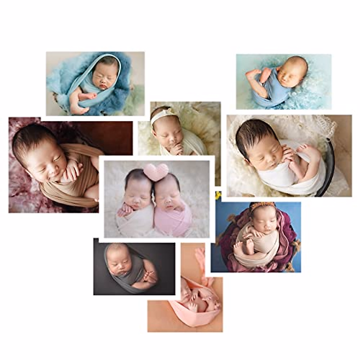 Zeroest Newborn Photography Stretch Wrap Boy Girl Baby Wraps Photography Props Baby Photo Prop Stretch Blanket for Baby (White)