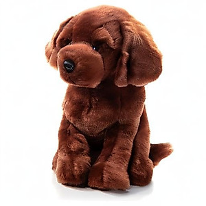 The Petting Zoo Chocolate Lab Dog Stuffed Animal Plushie, Gifts for Kids, Lab Dog Plush Toy 12 inches