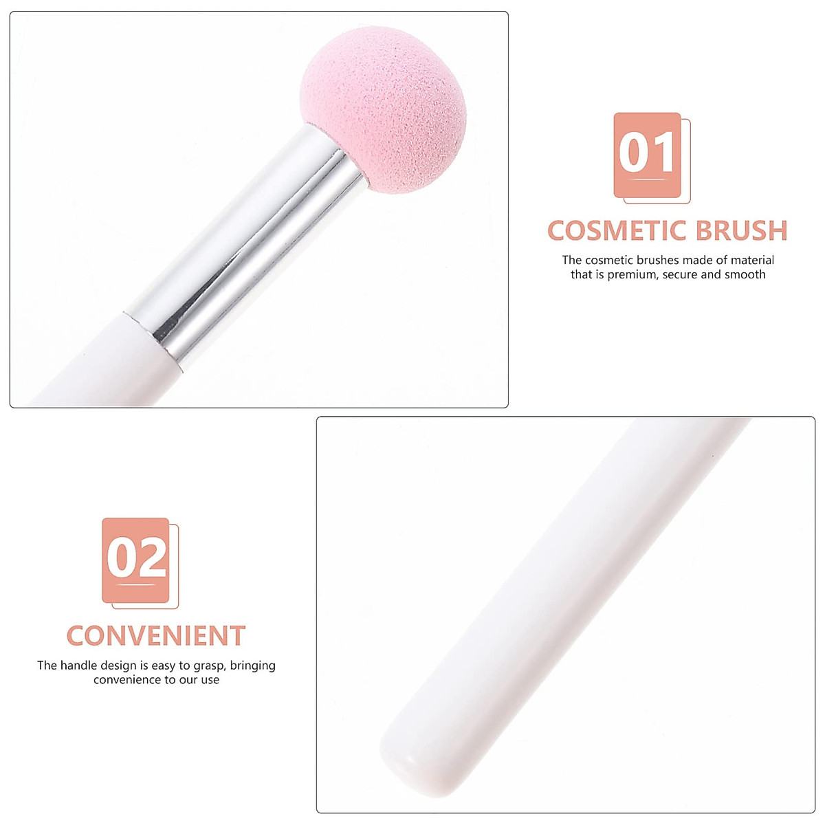 Lurrose 3Pcs Foundation Sponge Powder Puff Mushroom Head Dry and Wet Makeup Puff Makeup Brush Sponge Applicator Concealer Brush Sponge for Women Girls