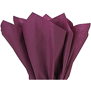 Burgundy Tissue Paper Squares, Bulk 24 Sheets, Premium Gift Wrap and Art Supplies for Birthdays, Holidays, or Presents by Feronia packaging, Large 20 Inch x 30 Inch