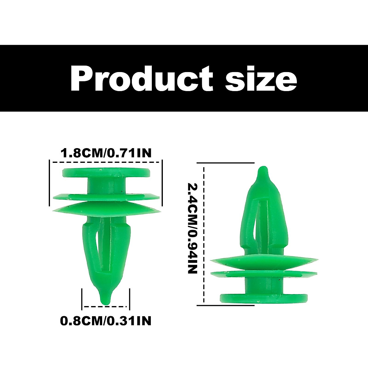 100PCS Door Panel Retainer Clips 8mm Retainer Clip Compatible with GrandCheroKe, Chrysler Cirrus Dodge with 1Pcs Fastener Remover 6503204