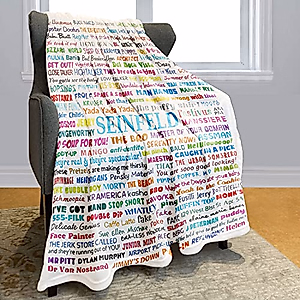 50" x 80" Blanket Comfort Warmth Soft Plush Throw for Couch Best of Seinfeld Colorful Text