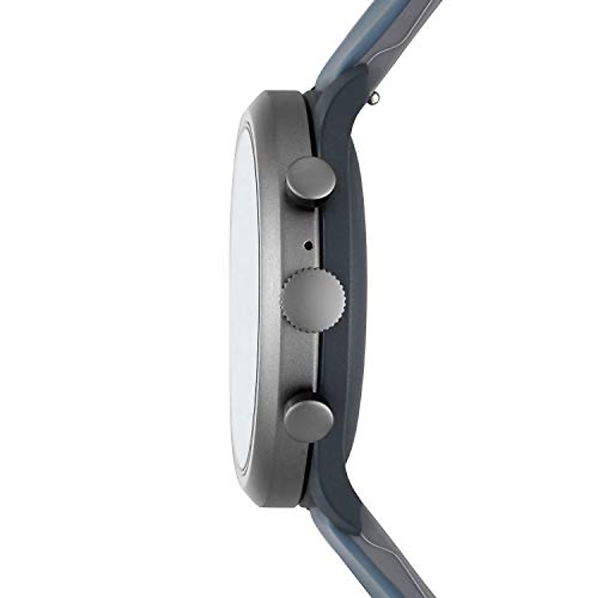 Fossil Men's Gen 4 Sport Heart Rate Metal and Silicone Touchscreen Smartwatch, Color: Grey, Blue (FTW4021)