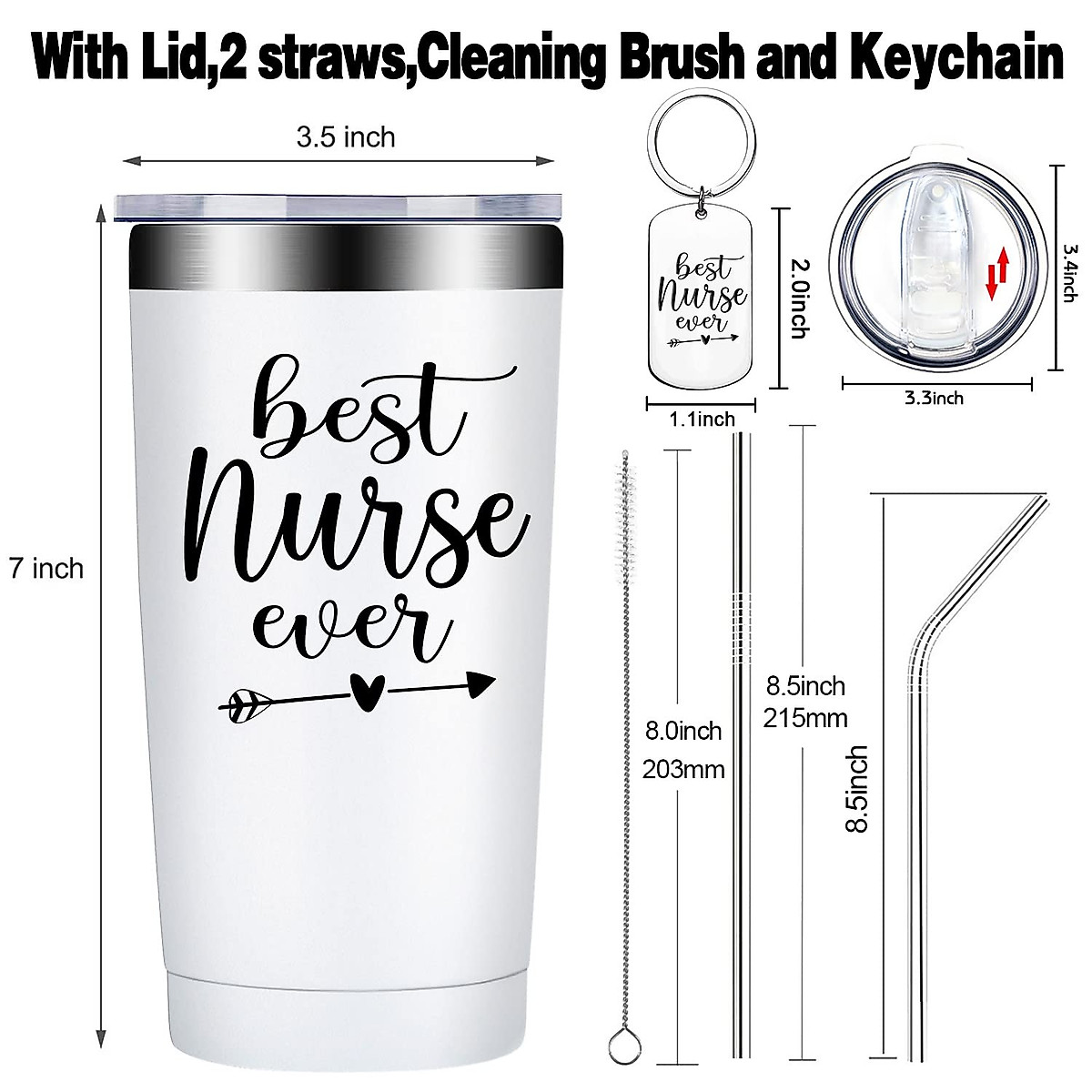 Fufandi Best Nurse Gifts for Women - Nurse Appreciation Gifts - Funny Nurses Day Gifts for Nurse, Doctors, Assistant - Nursing Graduation Birthday Gift - Tumbler Cup 20oz