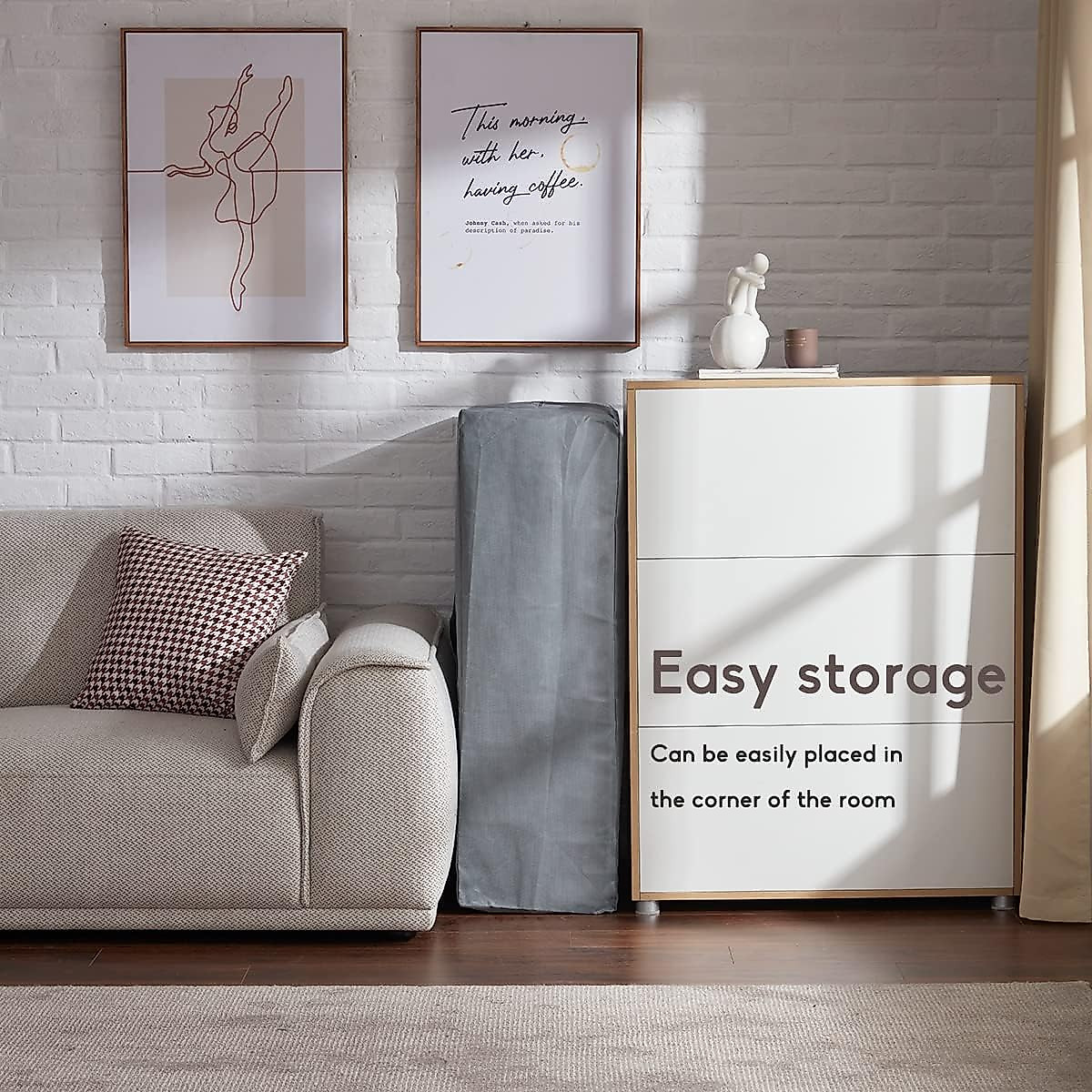 SINWEEK Memory Foam Folding Mattress Twin with Storage Bag, 4 Inch Foldable Mattress Trifold Mattress Topper, CertiPUR-US Certified Floor Mattress Guest Bed with Cooling Cover &Waterproof Lining