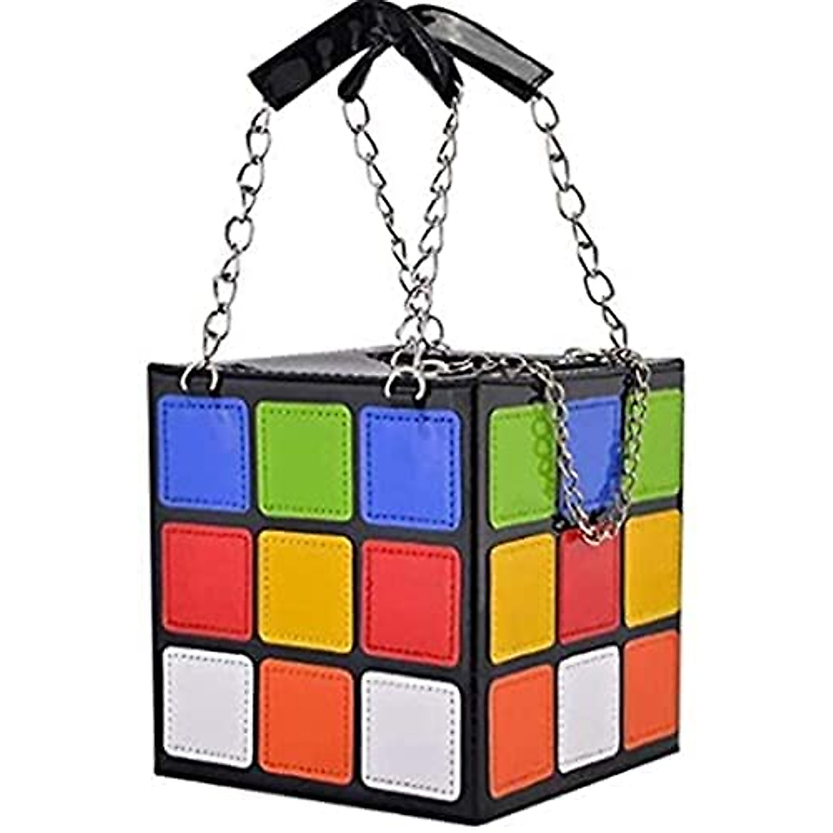 Women's Cute cube Shape Handbag Magic Shoulder Bag Clutch Bag, Colorful Purse (15cmX15cmX15cm)