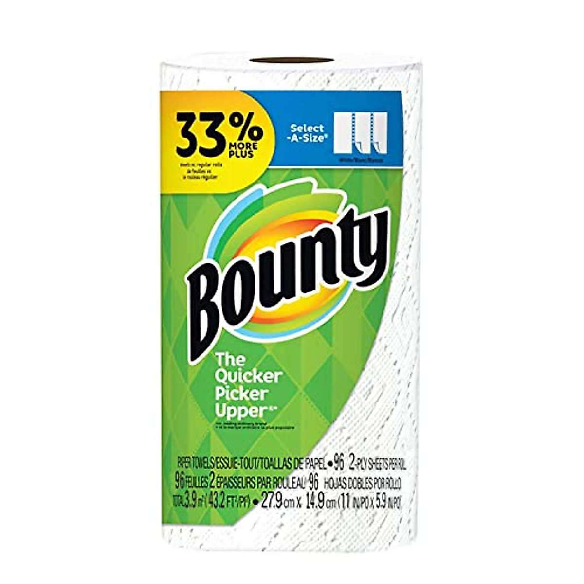 Bounty Select-A-Size, 2-ply 96 sheets Paper Towel Big Roll - White - 2-Pack