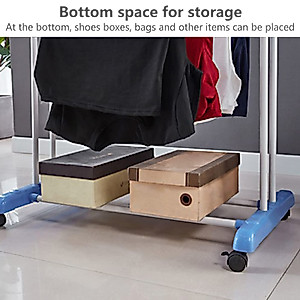 TOLUON Clothes Drying Rack, Movable Drying Rack with 4 castors, 3 Tier Clothes Horses Rack, Laundry Garment Dryer Stand with Two Side Wings for Home (Grey)