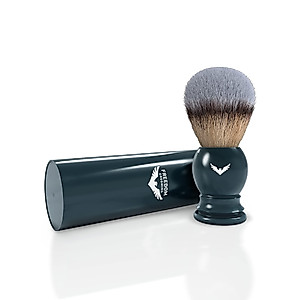 Shave Brush and Case - Classic Shaving Brush with Protective Carrying Case, Silvertip Hair Fibers, Polished Handle from Freebird