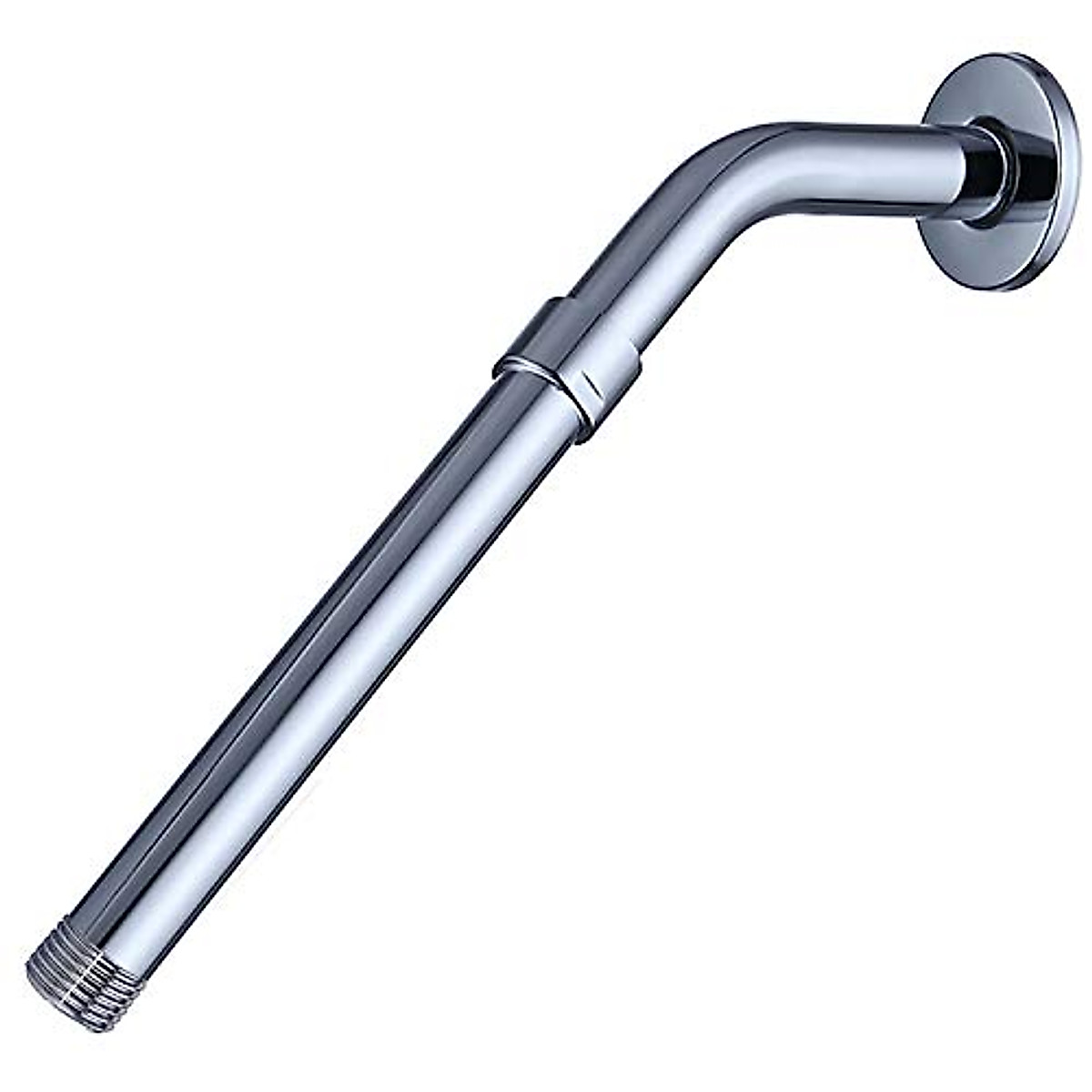 G-Promise Solid Brass Shower Head Extension Arm, 7 Inch Shower Arm Extension, Shower Head Extender, Lower Shower Head, All Solid Brass Construction, Chrome (shower arm extension)