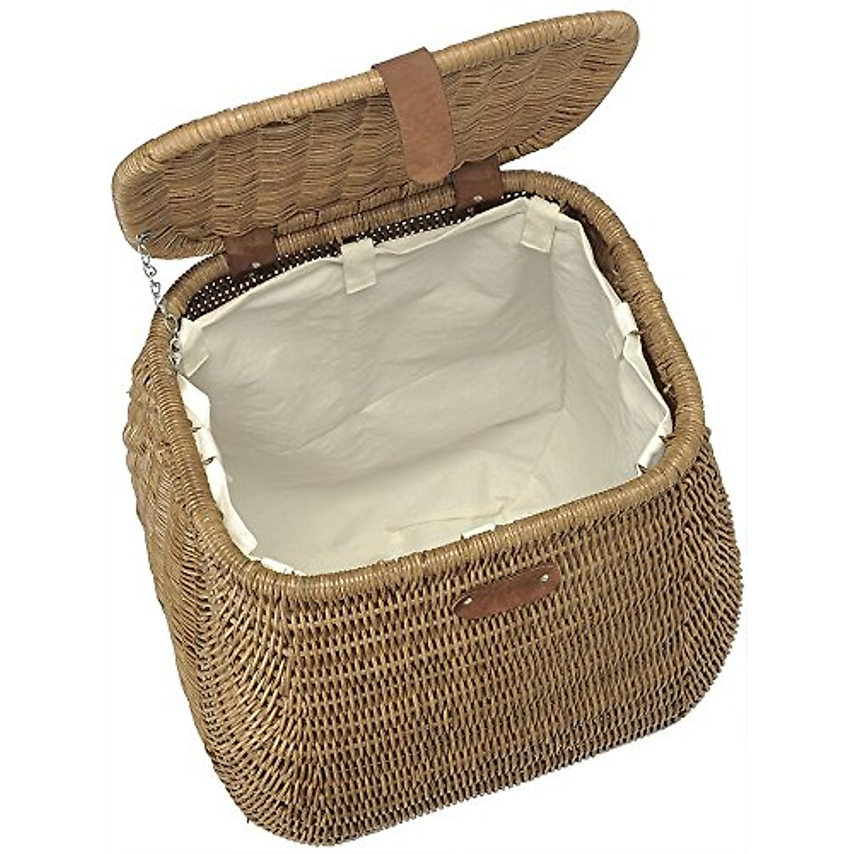 KOUBOO Bulging Wicker 2 Load Capacity Laundry Hamper with Liner