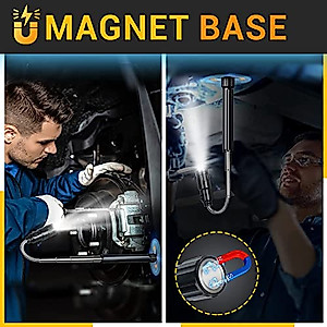 Fathers Day Gifts for Dad Men Husband from Daughter Son Wife, Magnetic Pickup Tool LED Telescoping Magnet Pick Up Flashlight Work Light Cool Gadgets Birthday for Him Who Have Everything Wants Nothing