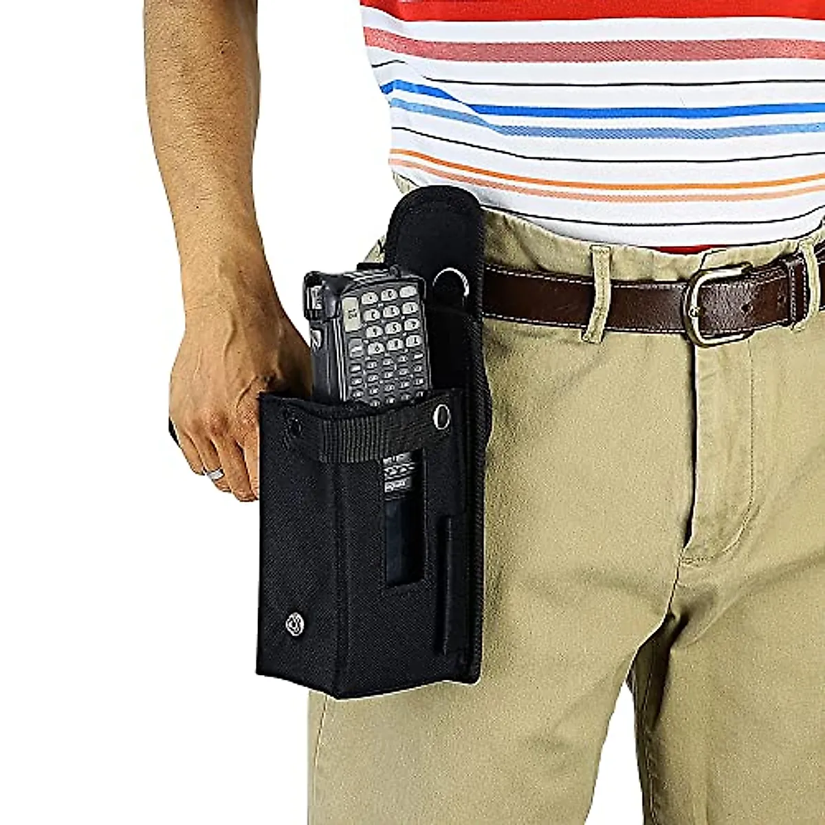 e-Holster Barcode Scanner Holster (Large), Ballistic Nylon Carrying Case Pouch for Pistol-Grip Mobile Computers, with Belt Clip, Belt Loop, Shoulder Strap, for Zebra MC9300, MC9200, MC9500