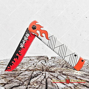 Munetoshi 9” Demon Killer Anime Spring Assisted Folding Pocket Knife Nine Styles Rengoku