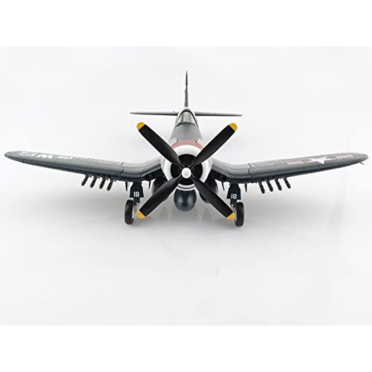 Vought F4U-4 Corsair Fighter Aircraft VMF-323 Death Rattlers USS Sicily (June 1951) "Air Power Series 1/72 Diecast Model by Hobby Master HA8223