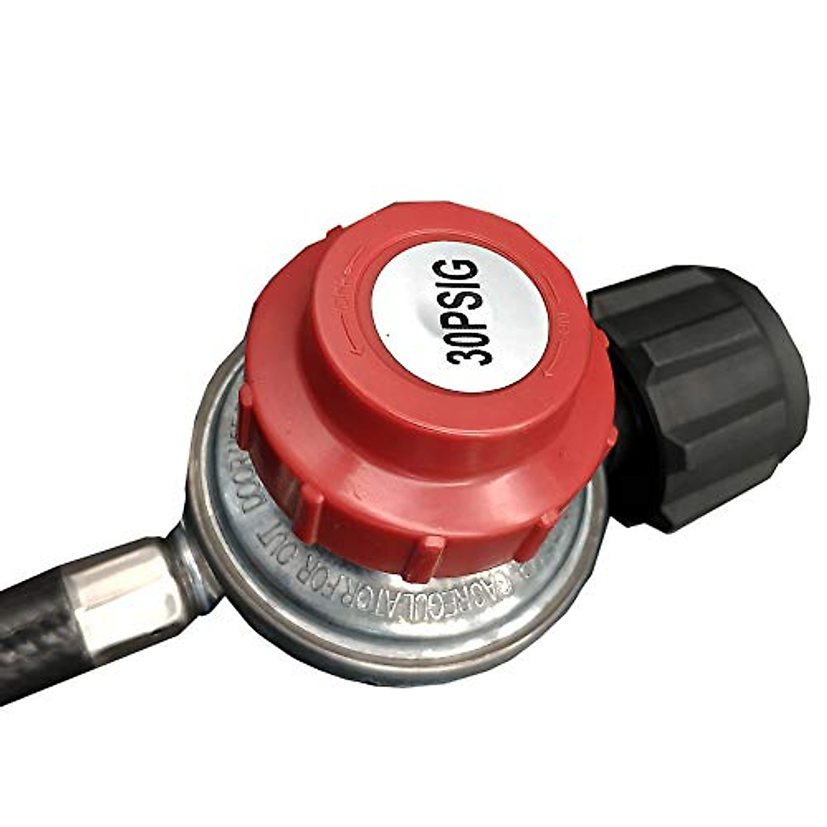 MENSI Gas Fire Pit Heater High Pressure 0-30PSI Adjustable Propane Regulator with Hose 4 Foot