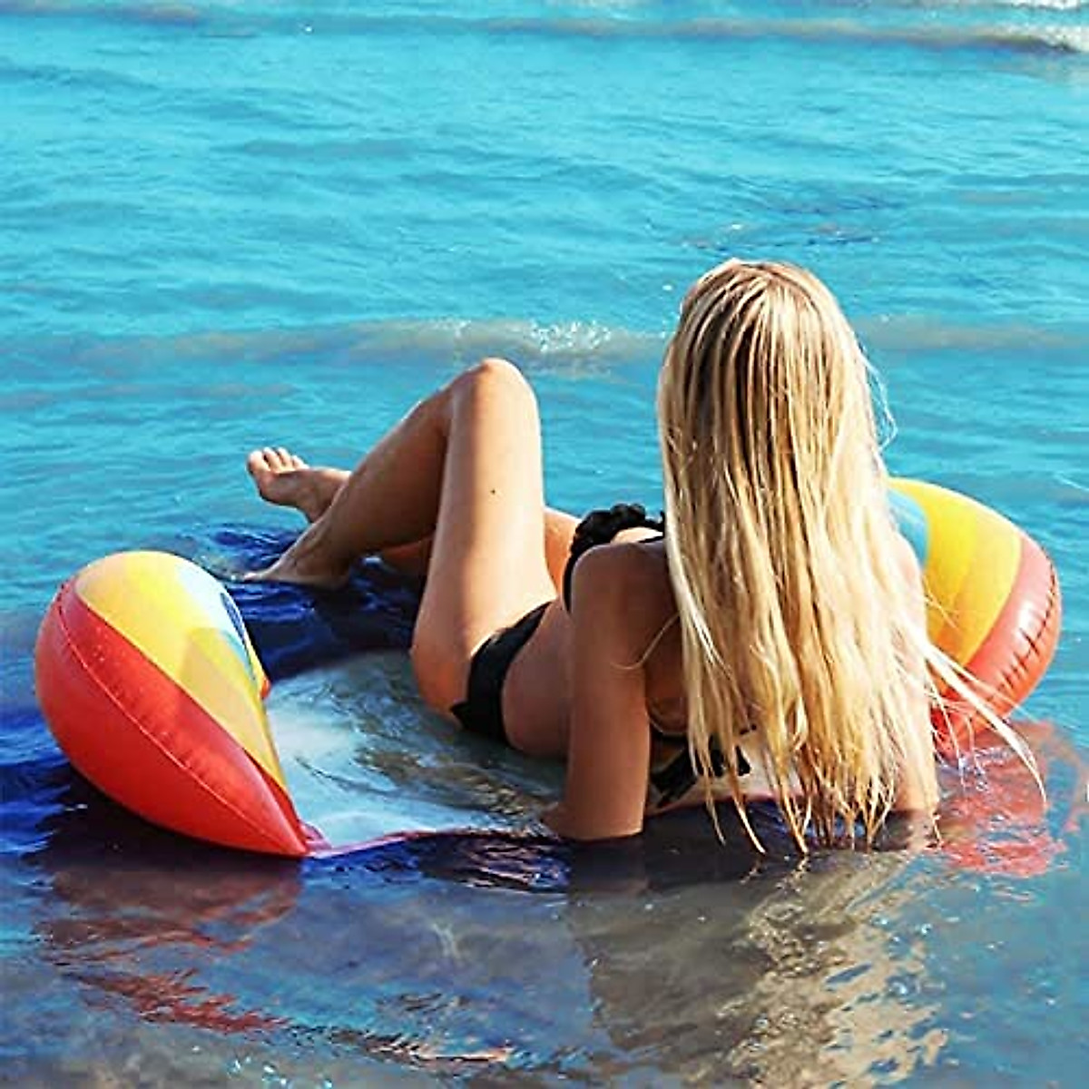 Glaceon Pool Inflatable Hammock Adult Water Lounger Float Floating Row Toys Swimming Ring Suitable The Beach Summer Party Outdoor Water Recreation