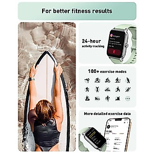 Gydom Smart Watches for Men Women with Alexa Answer/Make Calls, 1.8" Touch Screen Fitness Activity Tracker, IP68 Waterproof Heart Rate Sleep Monitor for iPhone Android Anniversary Birthday Gifts Green