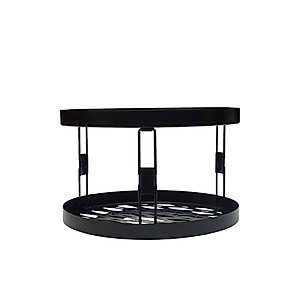 Gourmet Basics by Mikasa Haven 2-Tier Lazy Susan, Black