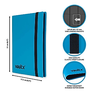 Vault X Binder - 4 Pocket Trading Card Album Folder - 160 Side Loading Pocket Binder for TCG (Black)