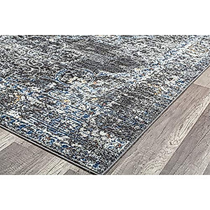 Rugs America Preston PS35A Shadow Bay Blossom Transitional Vintage Area Rug, 8'0"X10'0"