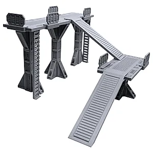 EnderToys Multi-Level Industrial Skirmish Field, Terrain Scenery for Necromunda, Kill Team, Compatible with Sector Mechanicus, 3D Printed and Paintable